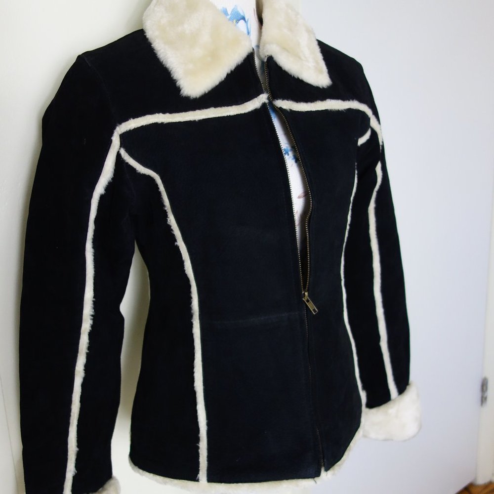 Genuine Shearling Sheepskin Leather Jacket "Vintage" … - Gem